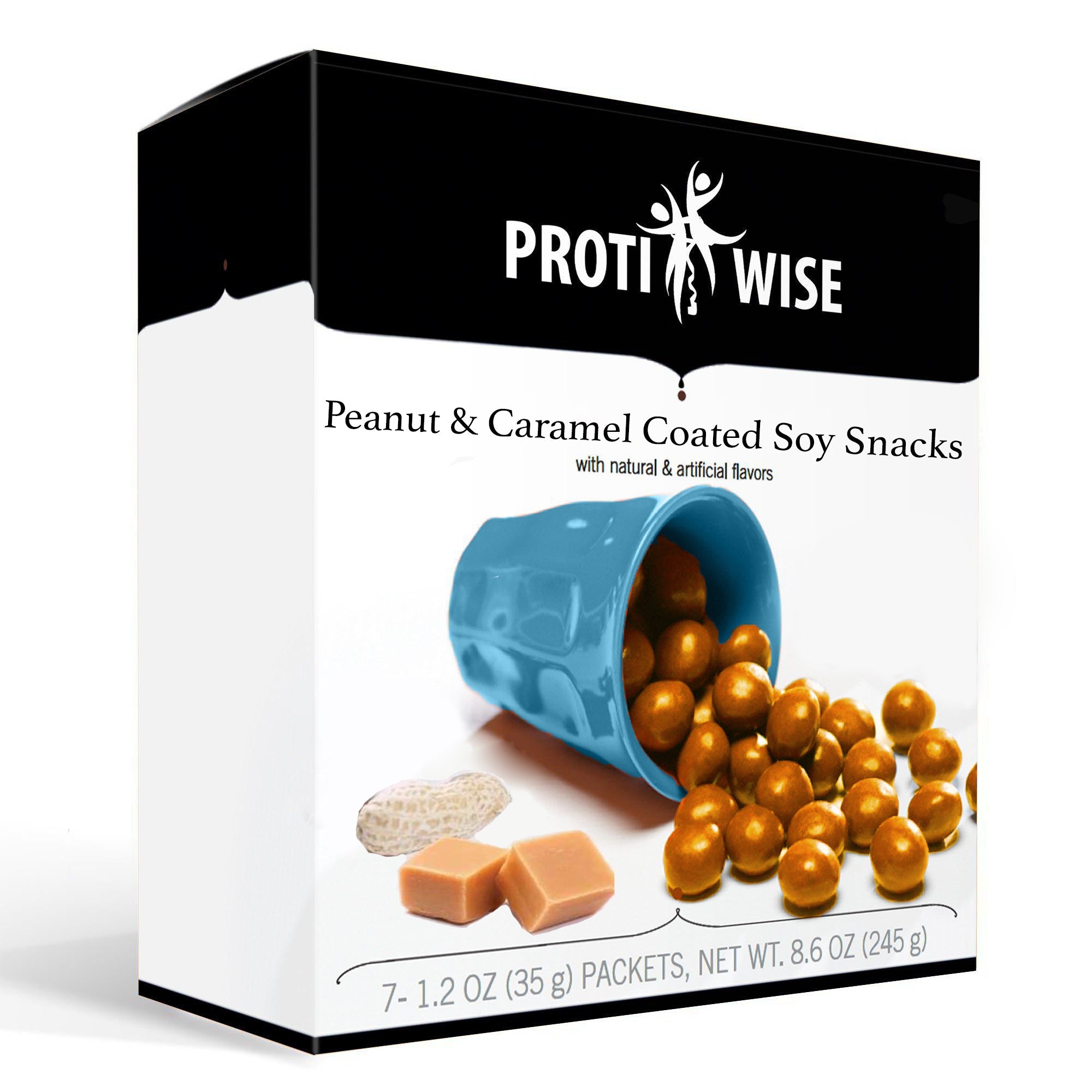 ProtiWise Peanut & Caramel Soy Snacks (7/Box) – NutriWise