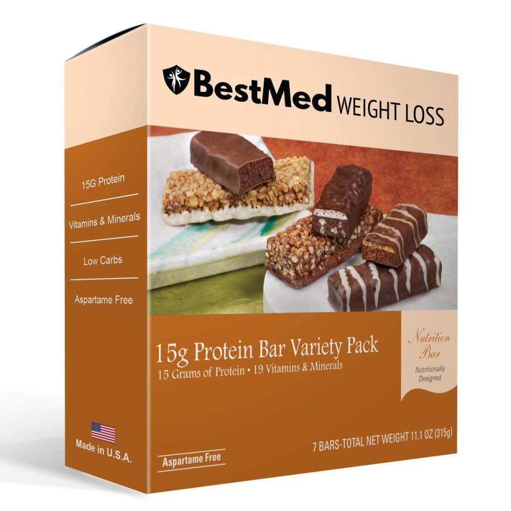 BestMed Meal Replacement Protein Bar, 15g Variety Pack (7ct) – NutriWise