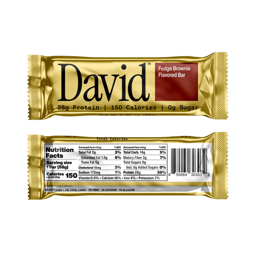 David Fudge Brownie Bar - 28g Protein (1 Bar) – NutriWise