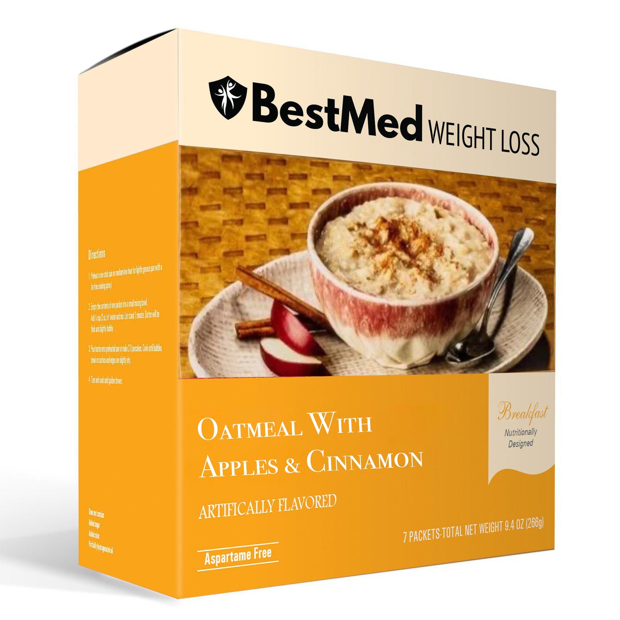 BestMed High-Protein Oatmeal, Apples & Cinnamon (5ct) – NutriWise