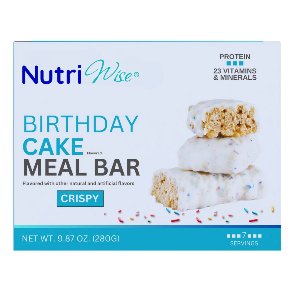 NutriWise Birthday Cake Meal Bars, High-Protein (7/Box)