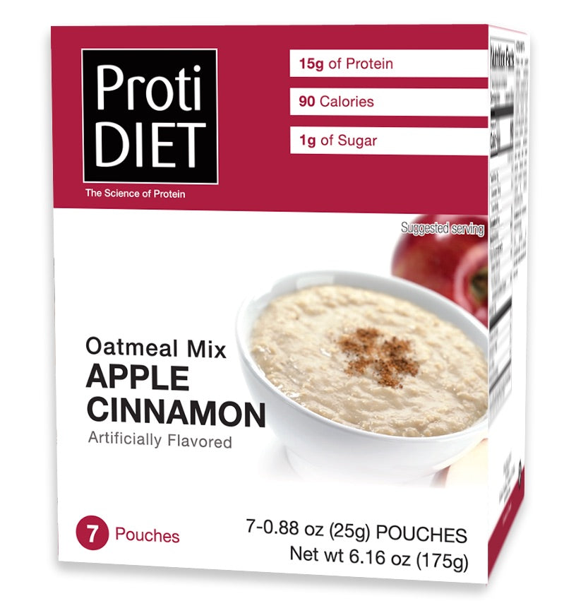 ProtiDiet Apple Cinnamon Instant Oatmeal Mix | High-Protein Breakfast ...