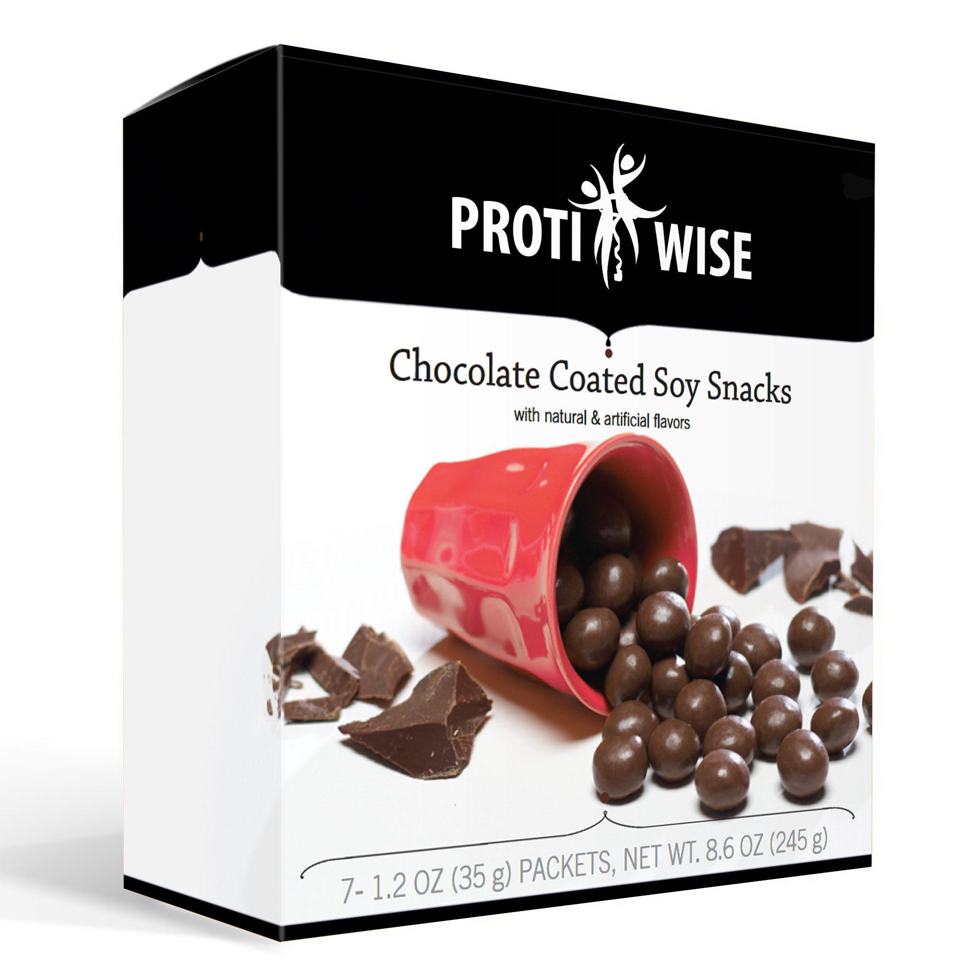 ProtiWise Chocolate Coated Soy Snacks | Diet Snacks (7ct) – NutriWise