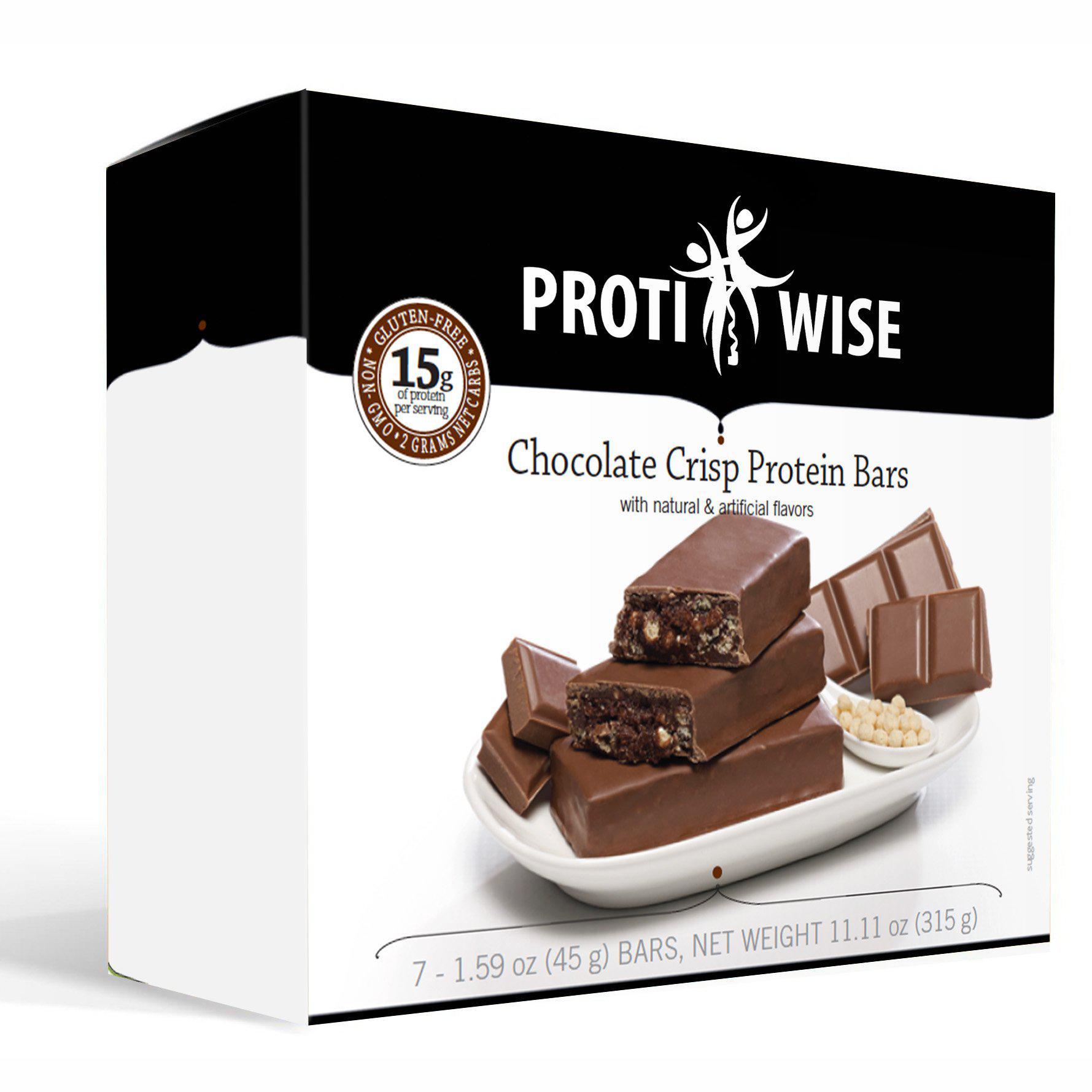 ProtiWise Chocolate Crisp Protein Bars (7/Box) – NutriWise