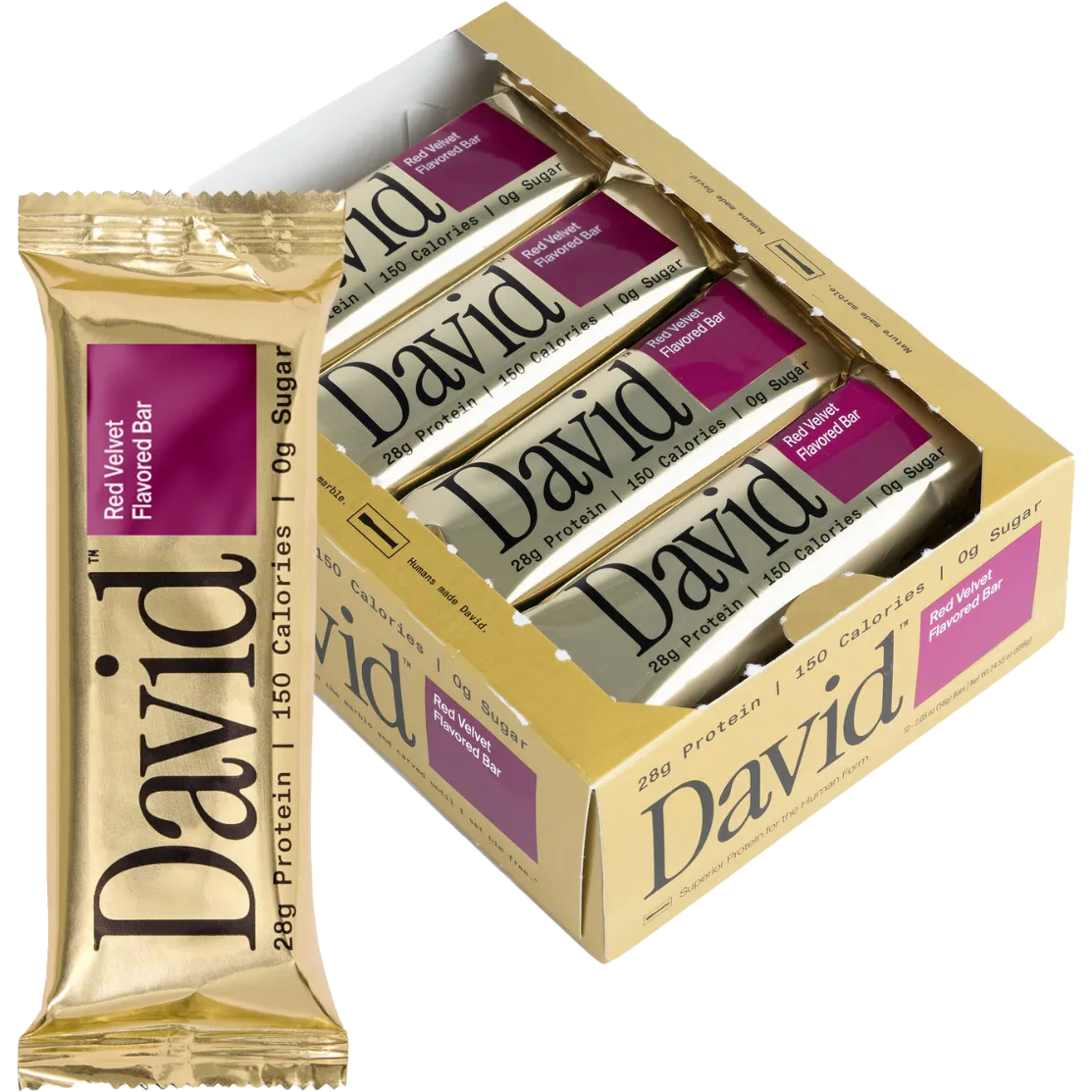 David Bars 28g High-Protein | Red Velvet (12ct) – NutriWise